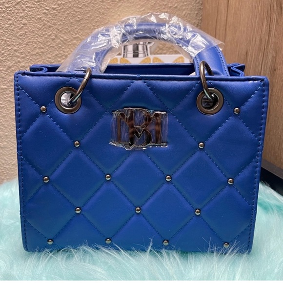 Badgley Mischka | Bags | Lowstartbadgley Mischika Blue Quilted ...